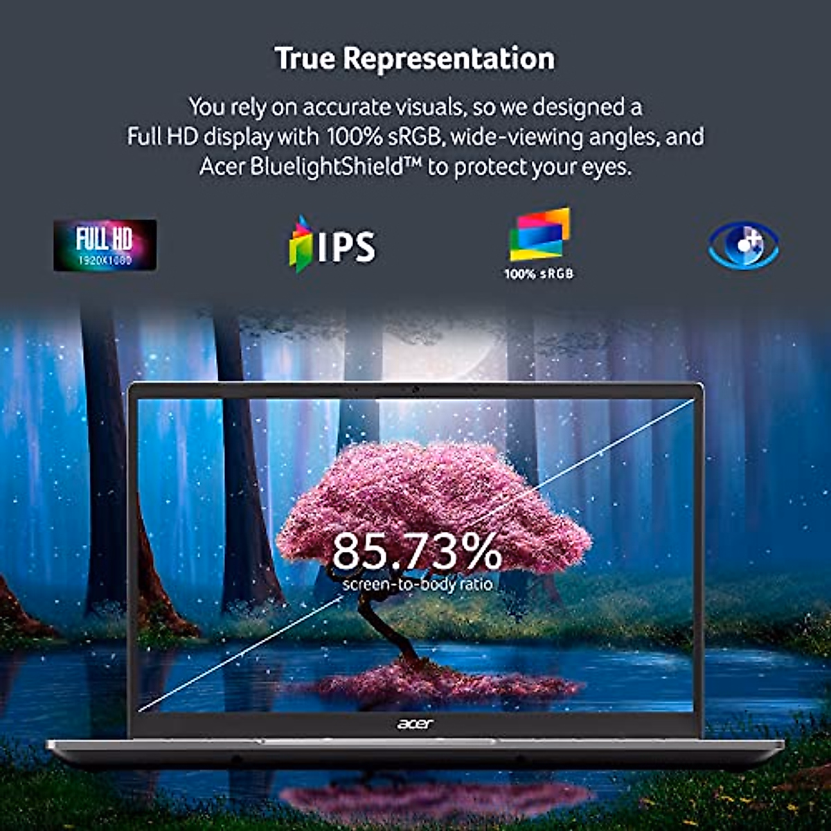 Acer Swift X SFX14-41G-R1S6 Laptop | 14" Full HD 100% sRGB | AMD Ryzen 7 5800U | NVIDIA RTX 3050Ti Laptop GPU | 16GB LPDDR4X | 512GB SSD