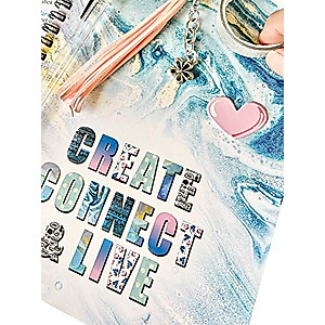 Hapinest DIY Journal Kit for girls - 63pcs Ideal for Teen and Tween girls Ages 8 9 10 11 12 13 14+ Birthday Gift for girls, Scrapbook and Diary Supplies Set