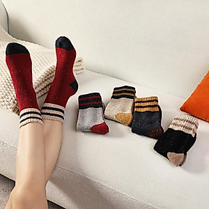 Wool Socks for Women - Womens Wool Socks Winter Socks for Men Warm Thick Knit Soft Cozy Casual Boots Crew Socks