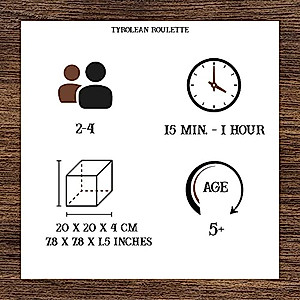 Logica Puzzles Art. Tyrolean Roulette - Board Game in Fine Wood for 2/4 Players