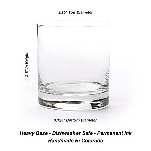 Black Lantern Handmade Whiskey Glasses - Unique Themed Cocktail & Everyday Use Drinking Glasses, Perfect for Outdoor Enthusiasts & Nature Lover (One 11oz. Glass) Forest Landscape Design