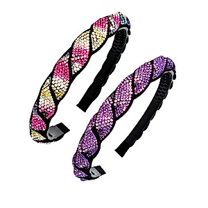 Rthfoo narrow head band (purple colorful)