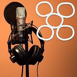 BQLZR 5pcs Elastic Bands Replacement for U87 Microphone Mount Holder Clamp Clip Gray