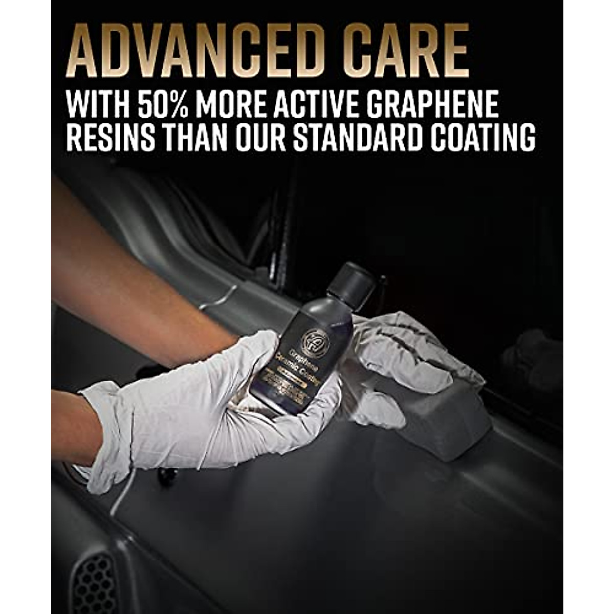 Adam's Advanced Graphene Ceramic Coating (60ml) - 10H Graphene Coating for Car Detailing Professionals | 9+ Years of Protection & Patented UV Glow Technology | Apply After Car Wash & Paint Correction