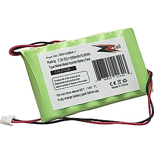 ZZcell 2-Pack Battery for Honeywell Alarm 300-03864-1, Lynx L3000, Lynx L5000, Lynx L5100, ADEMCO 300-03865, 7.2V, 1500mAh (NOTE: Please Check Part Number Before Purchase -Battery Connector- 2 Prong)