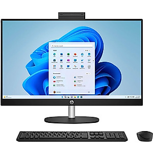 HP 27 All-in-One Touch Desktop 1TB SSD 64GB RAM (AMD Ryzen 7 with 8 cores and Max Boost to 4.50GHz, 1 TB SSD, 64 GB RAM, 27-inch FullHD Touchscreen, Win 11) PC Computer Essential Pavilion