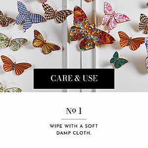 MACKENZIE-CHILDS Butterfly Duo, Hanging Butterfly Wall Decor, Garden Butterflies, Set of 2