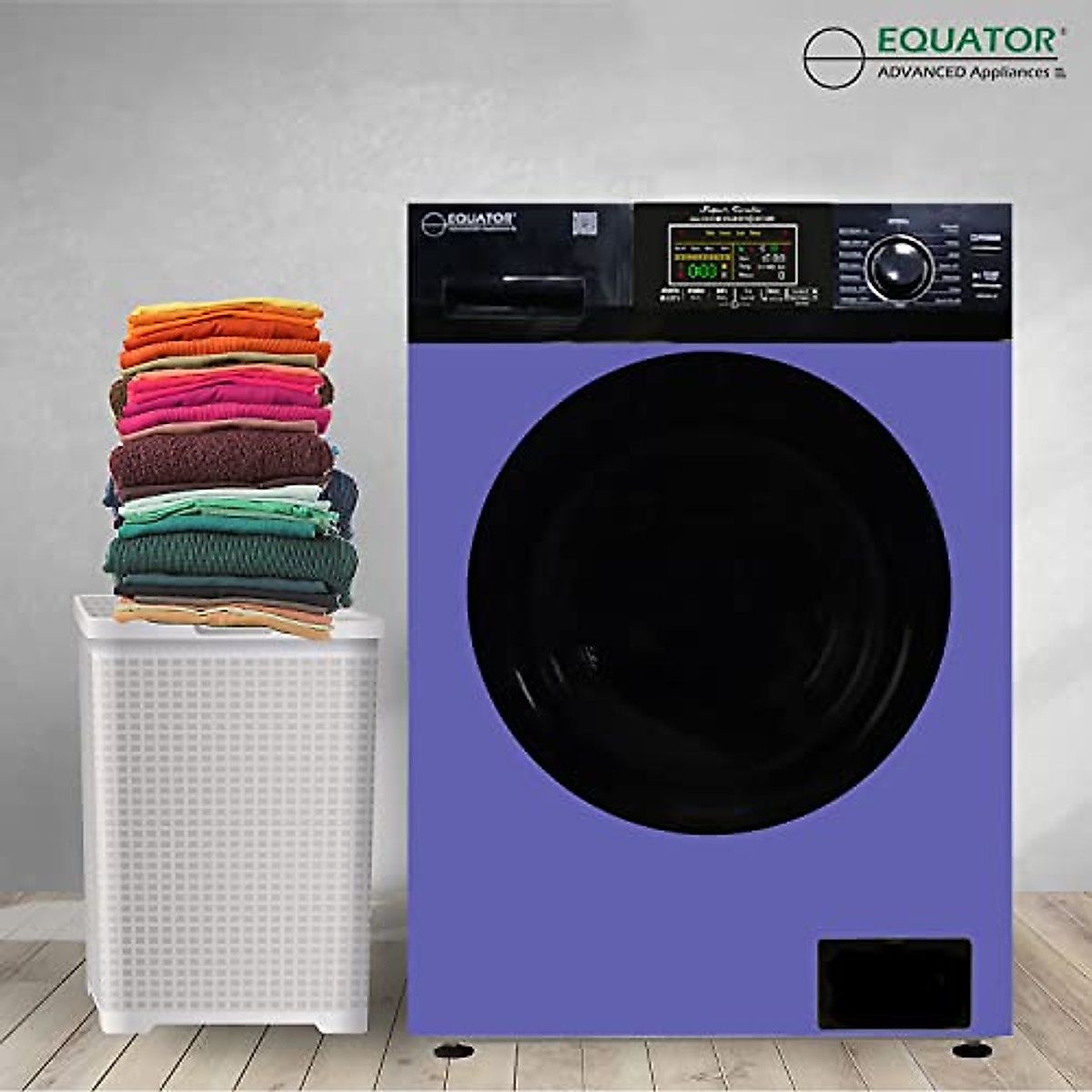 Equator Ver3 1.9 cf Combo Washer Vented/Ventless Dry-Color Coded Display (Periwinkle/Black)