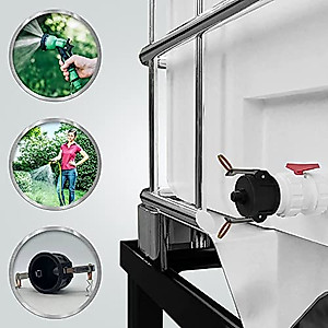CAROPAK - 275-330 Gallon IBC Tank Adapter - IBC Tote Adapter for Garden Hose - 2 Inch Camlock Fittings to 3/4 Inch Male Garden Hose Thread - IBC Tote Fittings