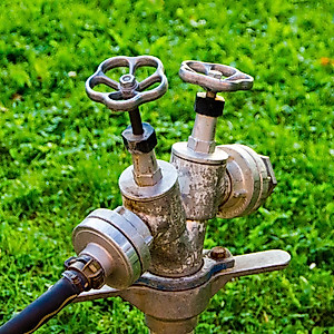 PATIKIL Outside Faucet Handle Square Stem Hole 7x7mm, Cast Iron Faucet Round Wheel Handle Replacement Water Spigot Handle with Screws Spacer, Red