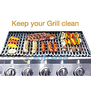 Clean Grill BBQ Disposable Aluminum Liners | 12 x 20 inch/Disposable Grill Grates - Pack Of 12