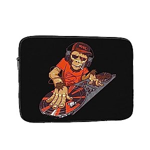 Monkey Scratching Record on Turntable 13 inch Portable Laptop Sleeve Compatible with MacBook Air Notebook Computer Case for Men Women College School Students