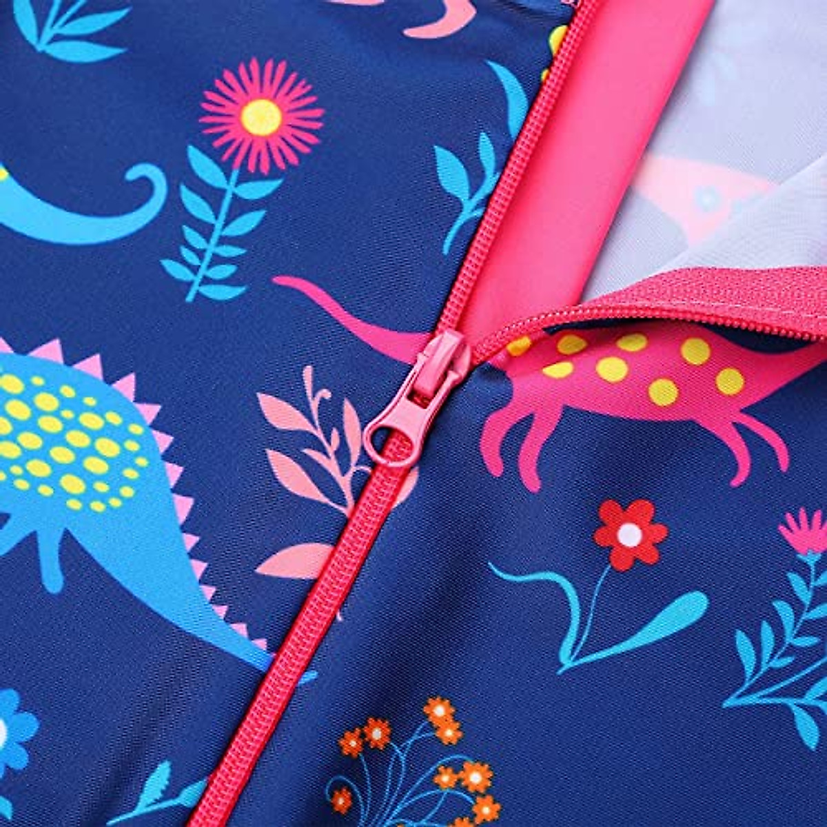 Toddler Girls One Piece Rash Guard Swimsuit Kid Swimwear Sun Suit Short UPF 50+ Sun Protection 3-6 Months, Dinosaur