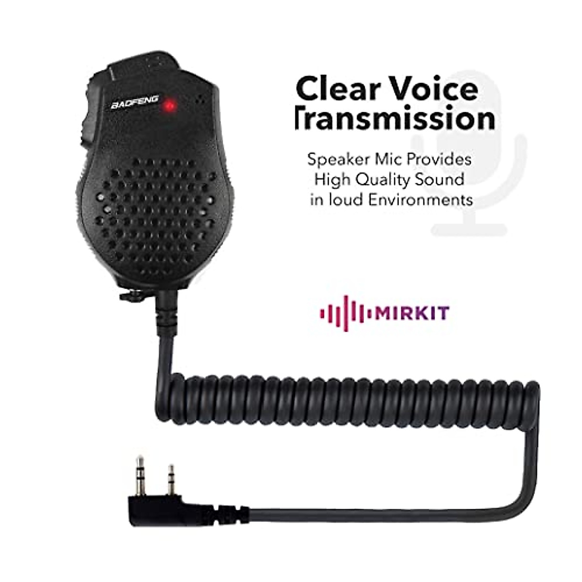 Original Baofeng Mic for UV-82 Speaker Mic Compatible with Baofeng Radios: UV-82HP, UV-82L, UV-5R Series and All Ham Radio Dual PTT Design with K2 Plug