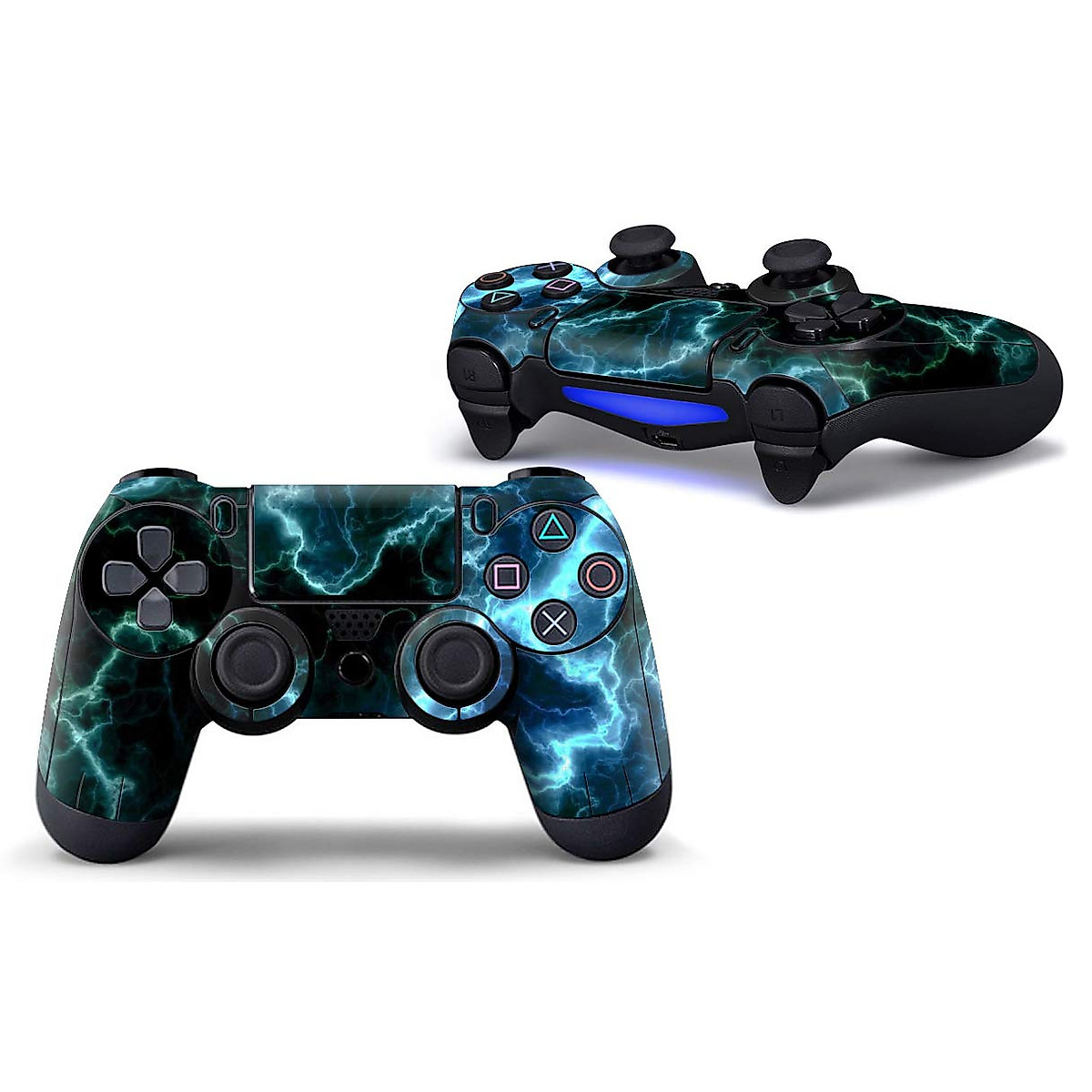 UUShop 4PCS Vinyl Skin Sticker Protector for Sony PlayStation PS4 Controller Joystick Four Styles Combination Kit