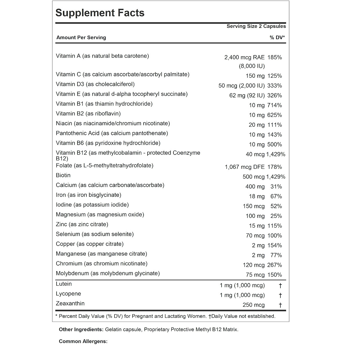 ANDREW LESSMAN Prenatal Essentials 360 Capsules - Complete Prenatal Vitamins for Women, No Additives Prenatal Multivitamin, Nutrients for Womens Prenatal & Postnatal - Methylfolate Prenatal with Iron