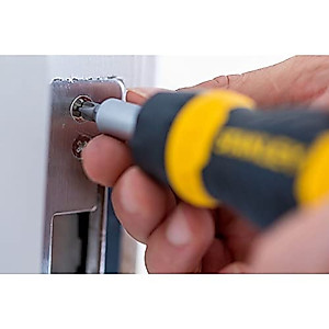 Stanley 0-66-358 Bit-Screwdriver short with 10 Bits, Black/Yellow