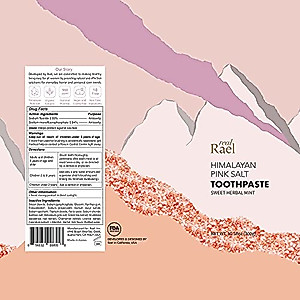 Rael Toothpaste for Sensitive Teeth - Fluoride Free Toothpaste, Himalayan Pink Salt, Sweet Mint Flavor, Clean Ingredients, Fresh Breath, Oral Care, Cruelty Free (1 Pack, Pump)