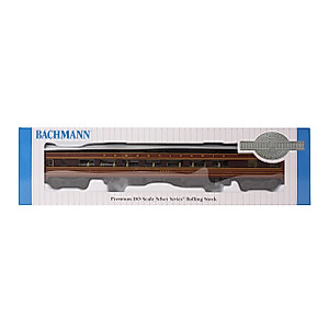 Bachmann Trains - 85' Smooth-Side Coach Car with Lighted Interior - PRR #4244 - Fleet of Modernism - HO Scale (14211),Silver