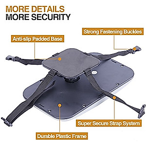 Innokids Baby Car Mirror for View Infant in Rear Facing Back Seat with Clear View Convex Shatterproof Glass (Black)