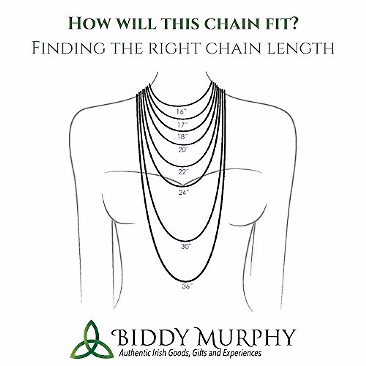 Biddy Murphy Shamrock Sterling Silver Green Enamel Charm Necklace, Sturdy 18" Box Chain, Lucky Irish Gift, Celtic Jewelry, Imported from Ireland
