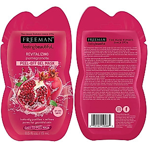 Freeman Facial Mask Variety Pack: Clay, Mud, Peel-Off, & Gel Face Masks, Detoxifying, Clearing, Hydrating, & Oil Absorbing Skincare, Travel-Sized Face Masks, Cruelty-Free & Vegan, 12 Count