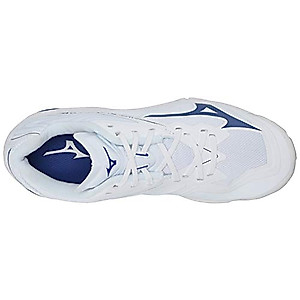 Mizuno Wave Lightning Z6 Mens Volleyball Shoe, White-Navy, 11