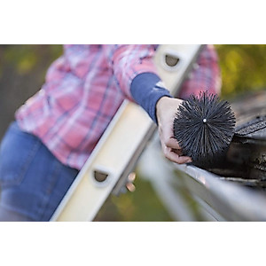 Gutter Filters By GutterBrush - 60 Ft. Prevent Gutter Clogs - Reduce Gutter Cleaning - Protects 6 Inch Gutters - Water Flows While Leaves Are Filtered Out