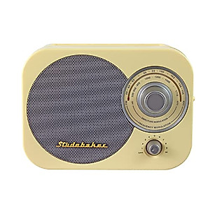 Studebaker Mellow Yellow Vintage Home Portable Retro AM/FM Radio with Headphone Jack - (Limited Edition)