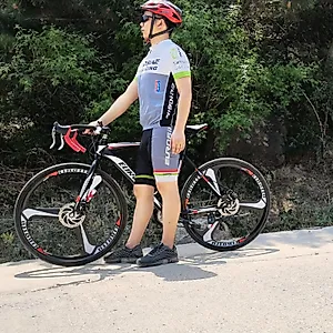 EUROBIKE Road Bike,21 Speed Bicycle with Disc Brake,700C Wheels Road Bikes for Men or Women,49cm/54cm Frame for Adult Cycling Bicycle…(3 Spoke Wheel, 54cm)