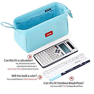 CICIMELON Pencil Case Large Capacity Pencil Pouch Pen Bag for School Teen Girl Boy Men Women (Blue)