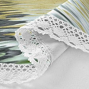 Kigai Zen Basalt Rocks Outdoor Tablecloth 60 Inch Waterproof Round Lace Fabric Table Cloth Table Cover with Umbrella Hole and Zipper for Camping Patio BBQ Backyard Holiday Party Decor