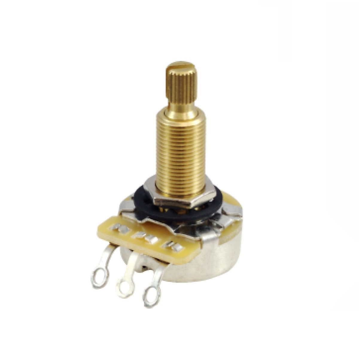 Pot - CTS 250K Audio Long ¾ in Bushing Length split knurled shaft R-VC250KA-SP-L