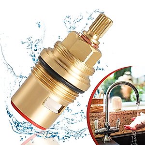 Replacement Ceramic Cartridge Fit for Grohe 45888000, Bathroom Sink Faucet Cartridge Replacement Parts 3/4-Inch Use for Wall Mount Valves and Roman Tubs (45888000 Hot)
