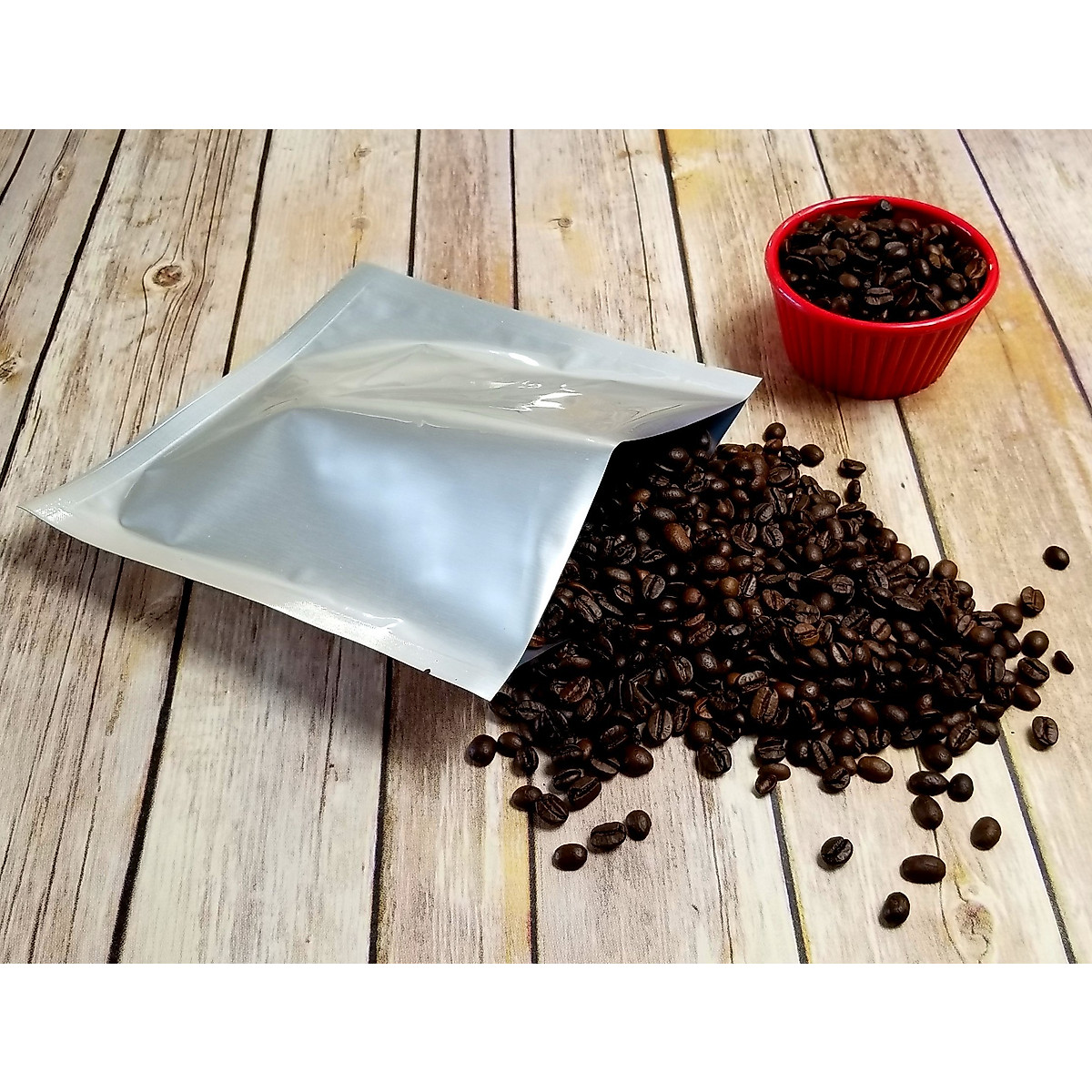 1 Quart Mylar Bag 5 Mil 8"x8" Genuine Aluminum Foil Lined Bag for Long Term Food or Herb Storage (50)