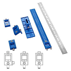 Cabinet Hardware Jig Mounting Template Drill Guide Sleeve Drawer Pull Jigs handle jig Power Tools Drilling Punch Locator Wood Drilling Dowelling Woodworking Kit for Cabinets Knobs and Pulls