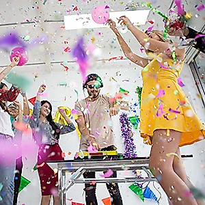 [6 Pack] 12 Inch Confetti Cannon Party Poppers Party Supplies, Air Powered | Launches 20-25ft | Celebrations, Graduation ceremony, Birthdays,Easter and Weddings