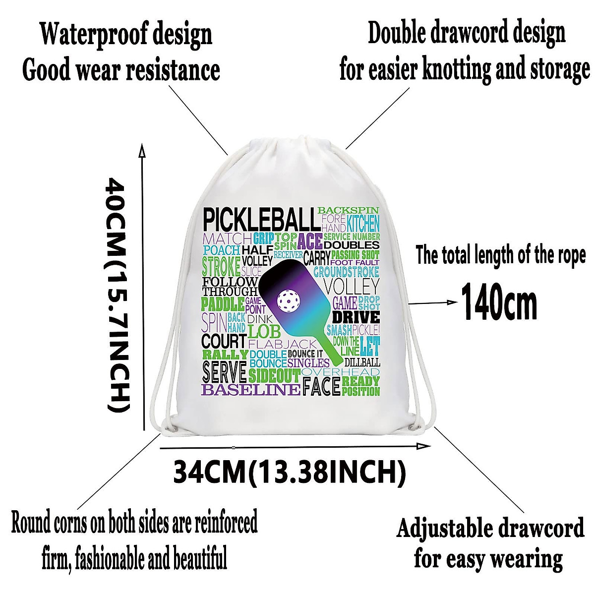 LEVLO Pickleball Women Canvas Tote Bag Gift For Pickleball Player Pickleball Shoulder Bag For Pickleball Lover (Pickleball DB)