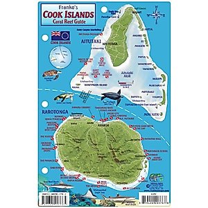 Cook Islands Dive Map & Coral Reef Creatures Guide Franko Maps Laminated Fish Card
