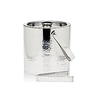 Godinger Silver Art Hammered Double Wall Ice Bucket W/tong