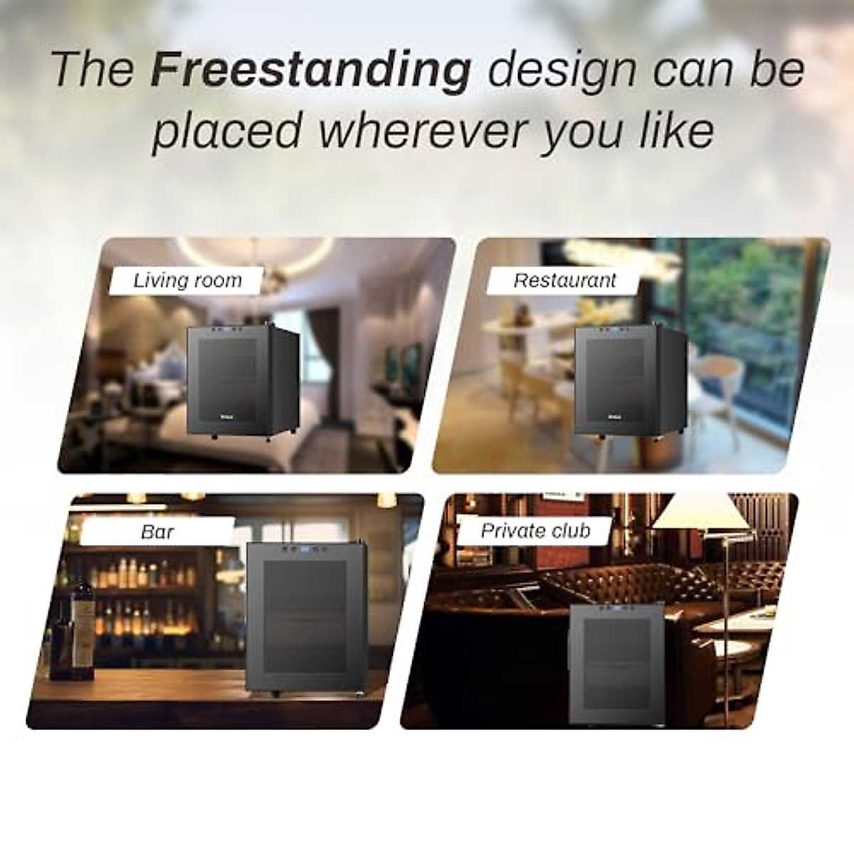 MoGed Mini Cooler 35L with Temperature and Humidity System, Made With Spanish Cedar, Full Glass Door, For Business &Gift