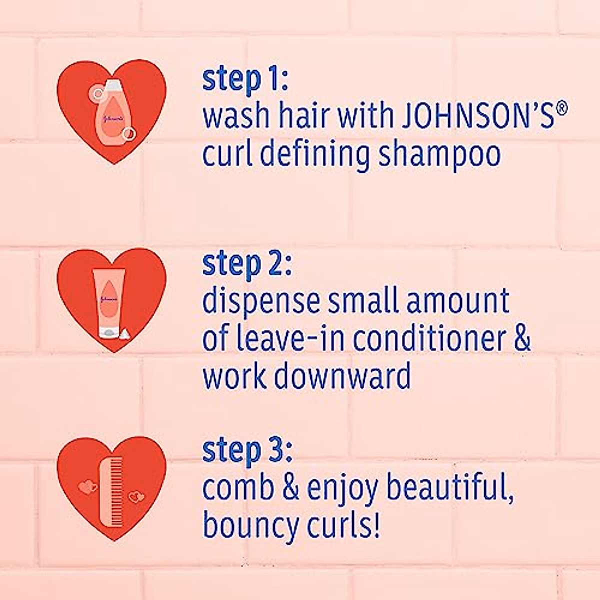 Johnson's Curl Defining Tear-Free Kids' Leave-in Conditioner with Shea Butter, Paraben-, Sulfate- & Dye-Free Formula, Hypoallergenic & Gentle for Toddlers' Hair, 6.8 fl. Oz
