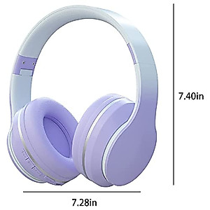 YUUAND Wireless Headphones Over The Ear with Microphone Noise Cancelling Wireless Multi Mode Stereo Sound Macaron Color Foldable Headset Bluetooth