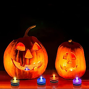 idyl light Submersible LED Lights, White Waterproof Flameless Candle Tea Lights, Underwater Mini Pool Lights Battery Operated Tealights for Wedding Home Vase Festival Party Decoration, 24 pcs