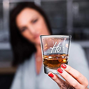PIMP & HO Shot Glass (Set of 2) Novelty Gifts for Women/Men- Engagement gift, wedding gift, Unique Birthday Present Gift for Her, Him, Wife, Girlfriend, Boyfriend, Gag Gift for Couples-USA Made