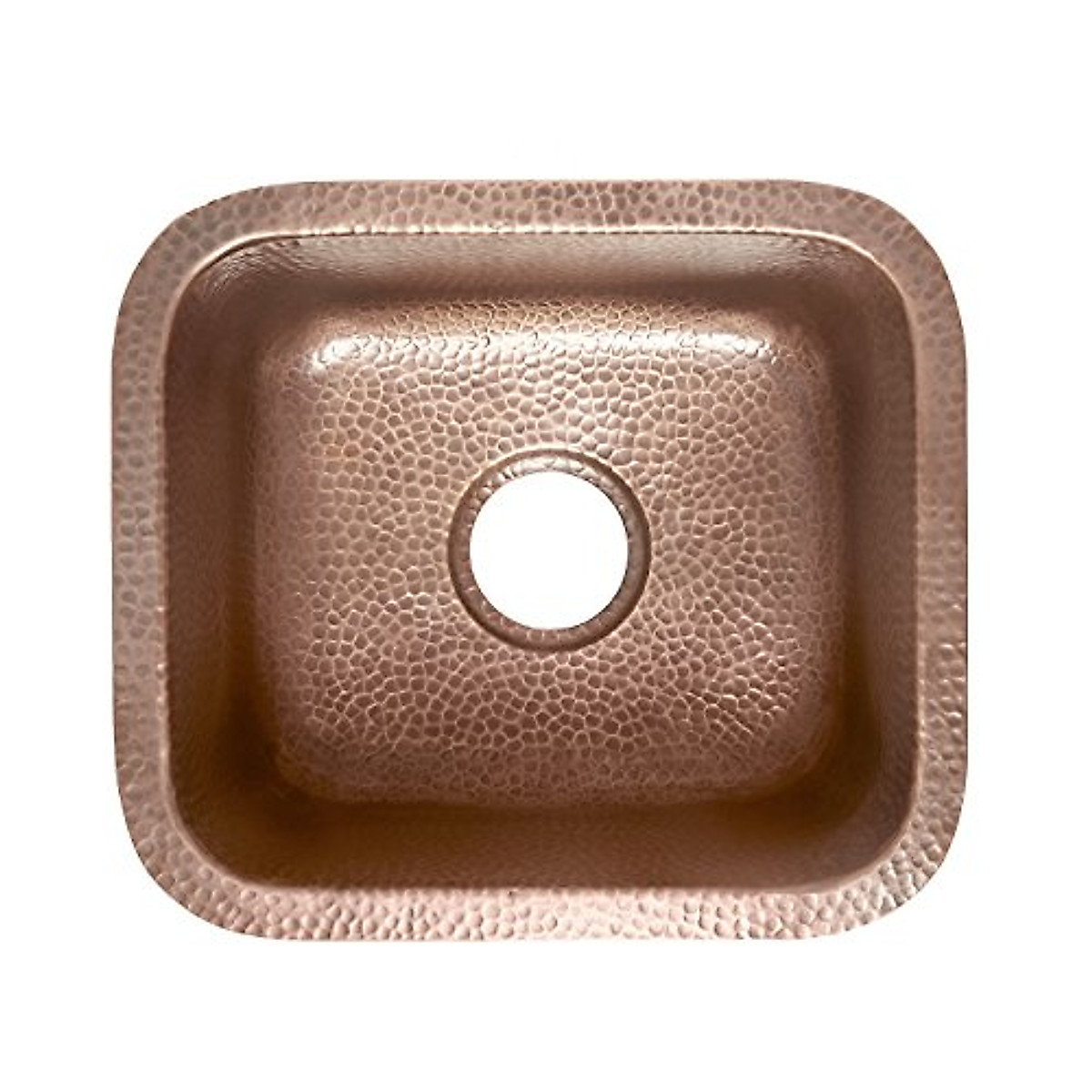Sinkology SP502-17AC Sisley 17-inch Bar Prep Copper Sink in Hammered Antique copper
