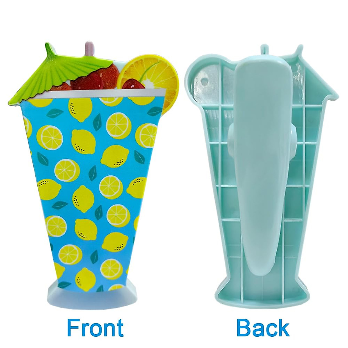 Kirmoo 4 Pieces Beach Towel Clips for Beach Pool & Cruise Chairs Cocktail Sunglasses,Plastic Clothes Pins Beach Towel Holders Secure Clips Set of 4 (Cocktail and Sunglasses)