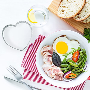 Bakerpan Stainless Steel Heart Cookie Cutter Set - Mini Heart Cookie Cutter Durable and Dishwasher Safe - Heart Shaped Cookie Cutters for Baking