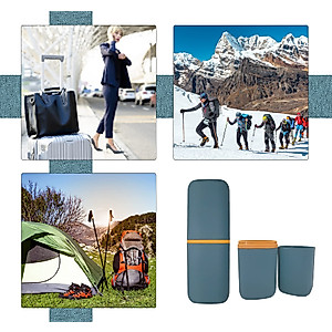 Travel Toothbrush Cup Case, Toothbrush Travel Container Portable Travel Toothbrush Holder Toothpaste Storage for School Camping Business Trip Bathroom