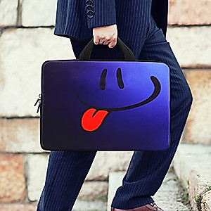 iColor Smile 14 15 15.4 15.6 inch Laptop Handle Bag Computer Protect Case Pouch Holder Notebook Sleeve Neoprene Cover Soft Carring Travel Case for Dell Lenovo Toshiba HP Chromebook ASUS Acer ICB-05